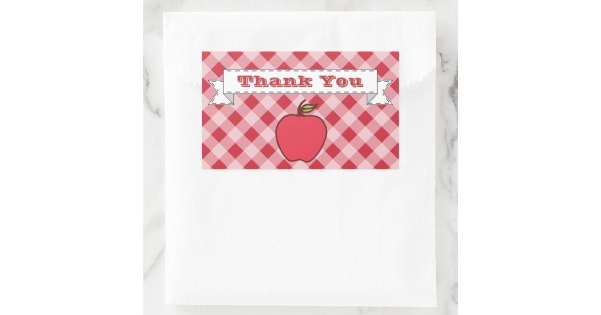 Apple Thank You Stickers | Zazzle