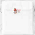 Apple Themed Birthday Thank You Square Sticker | Zazzle
