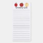 Apple themed Grocery List Magnetic Notepads | Zazzle