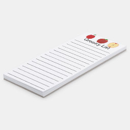 Apple themed Grocery List Magnetic Notepads | Zazzle
