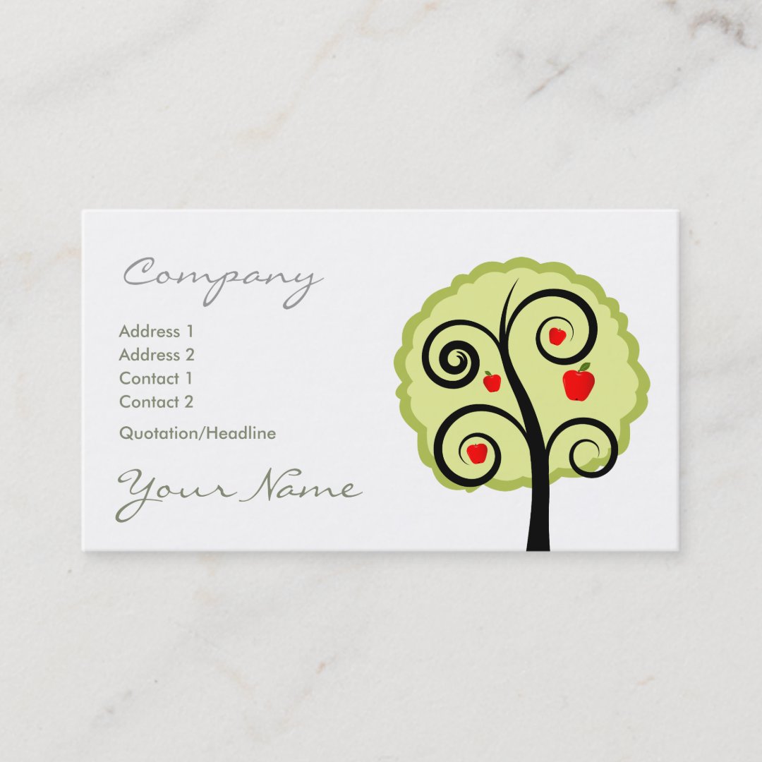 Apple Tree Business Card | Zazzle