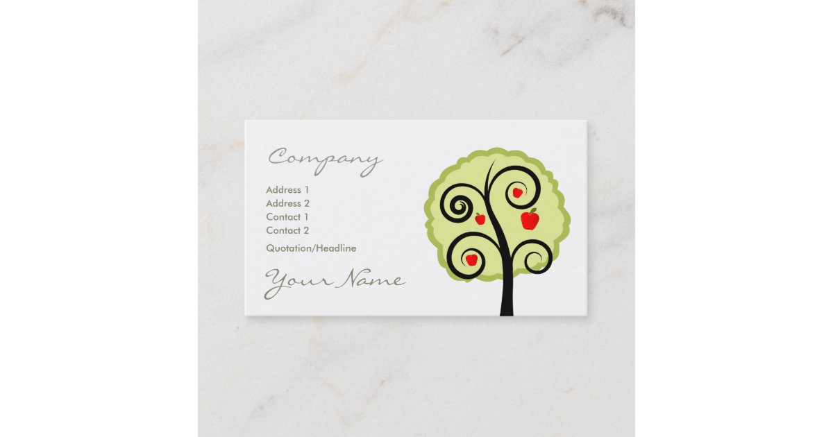 Apple Tree Business Card | Zazzle