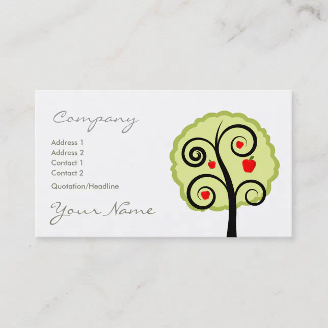 Apple Tree Business Card | Zazzle