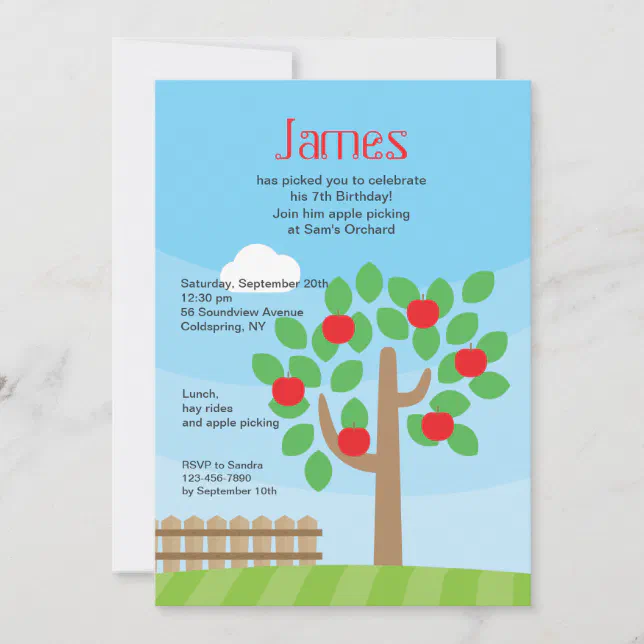 Apple Tree Invitation | Zazzle