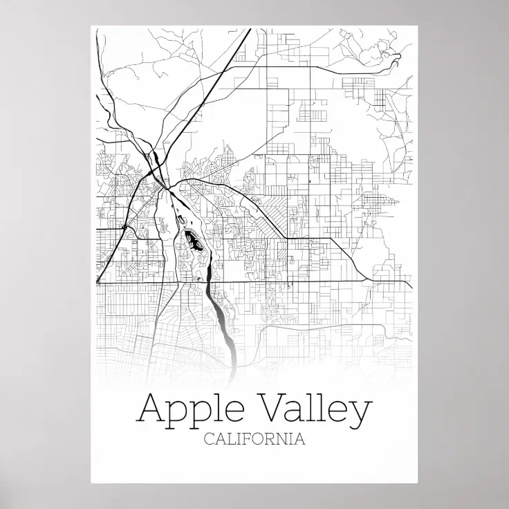 Apple Valley Map - California - City Map Poster | Zazzle