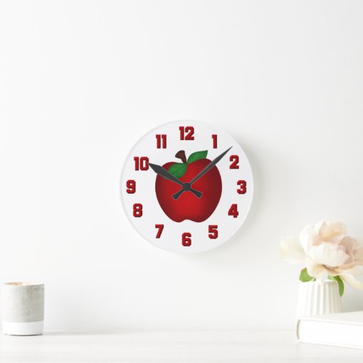 Apple Wall Clock | Zazzle