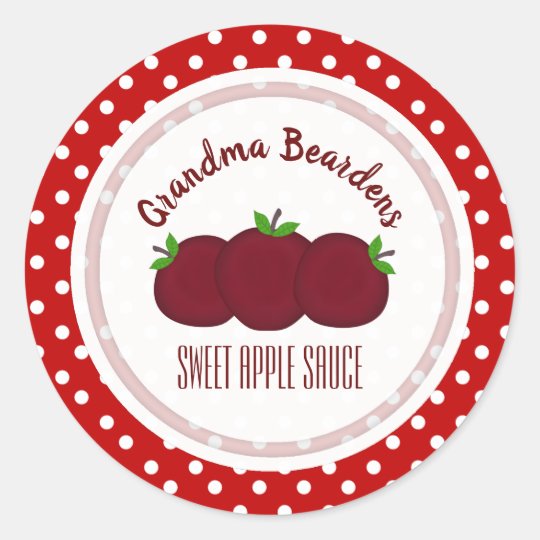 Apples And Polka Dot Personalized Stickers | Zazzle.com