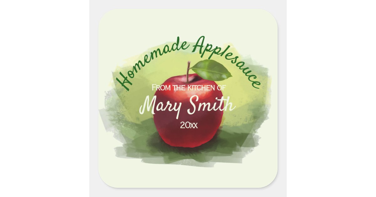 Applesauce Design Canning Label | Zazzle