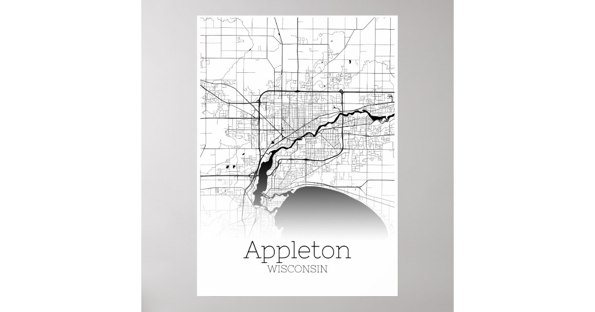 Appleton Map - Wisconsin - City Map Poster | Zazzle