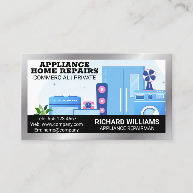 Appliance and Electronic Repairs Business Card | Zazzle