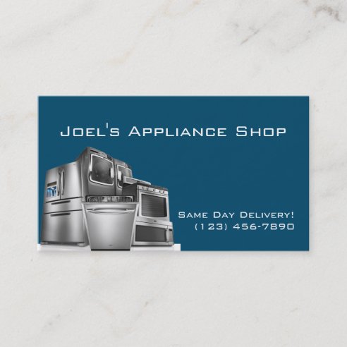Appliance Repair Business Cards - Business Card Printing | Zazzle