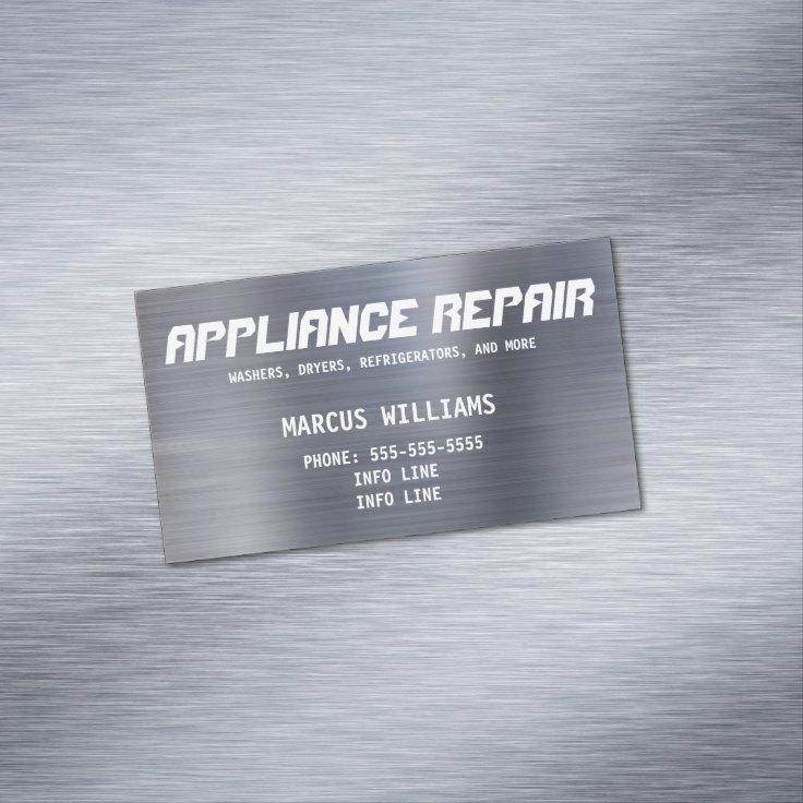 Appliance Repair Business Card Magnet | Zazzle