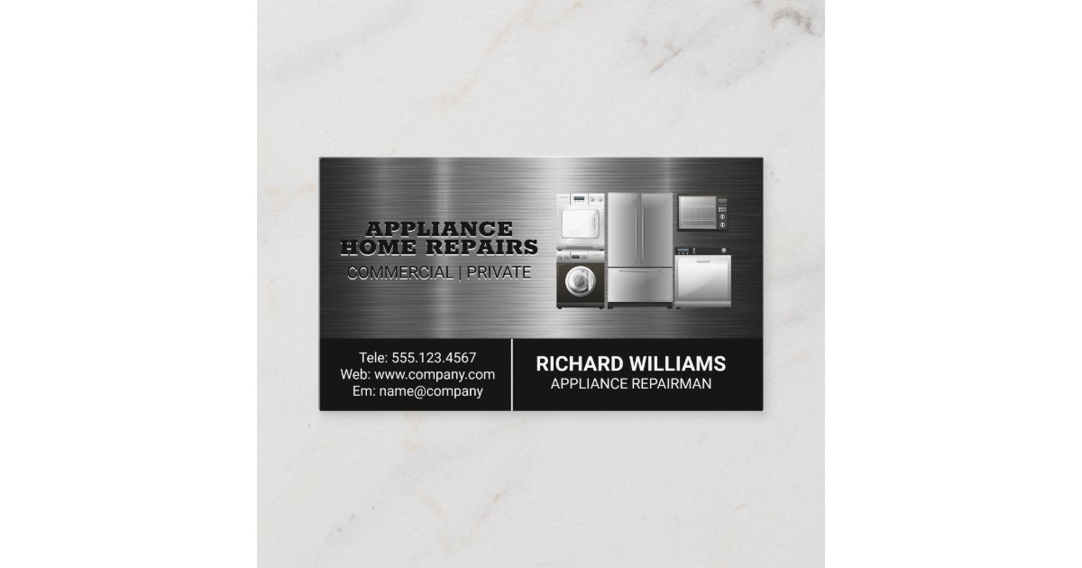 Appliance Repair Fixing Services Business Card | Zazzle