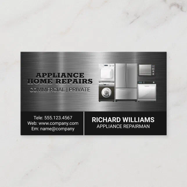 Appliance Repair Fixing Services Business Card | Zazzle