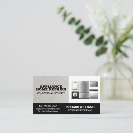 Appliance Repair Home Services Business Card | Zazzle