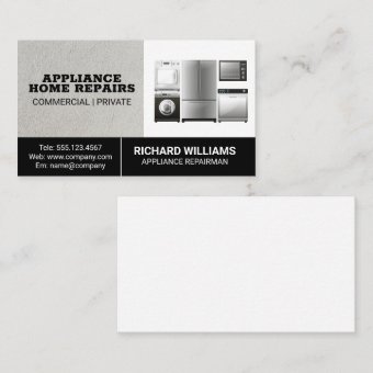 Appliance Repair Home Services Business Card | Zazzle