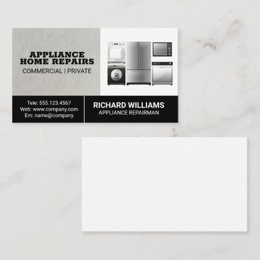 Appliance Repair Home Services Business Card | Zazzle