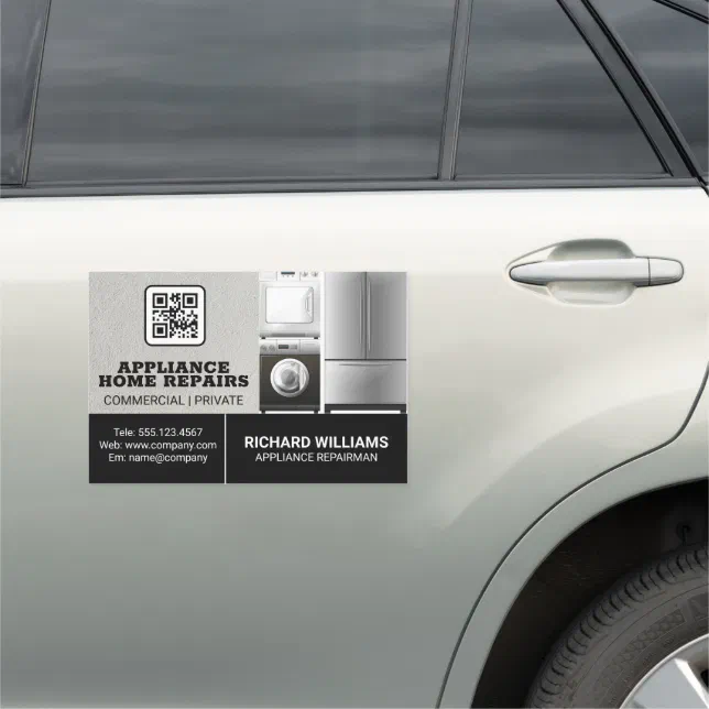 Appliance Repair Home Services | QR Code Car Magnet | Zazzle