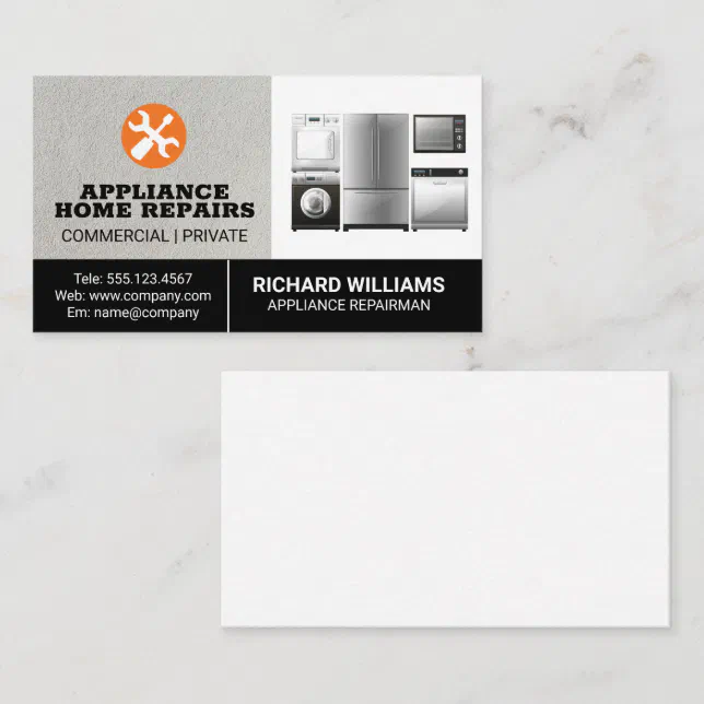Appliance Repair Home Services | Tools Business Card | Zazzle