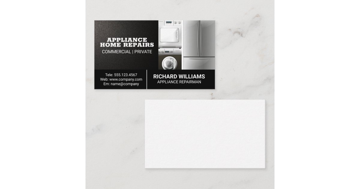 Appliance | Repair House Services Business Card | Zazzle