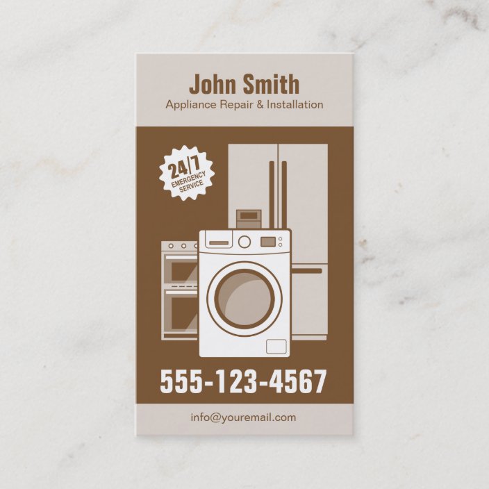 Appliance Repair, Service and Installation Business Card | Zazzle.com
