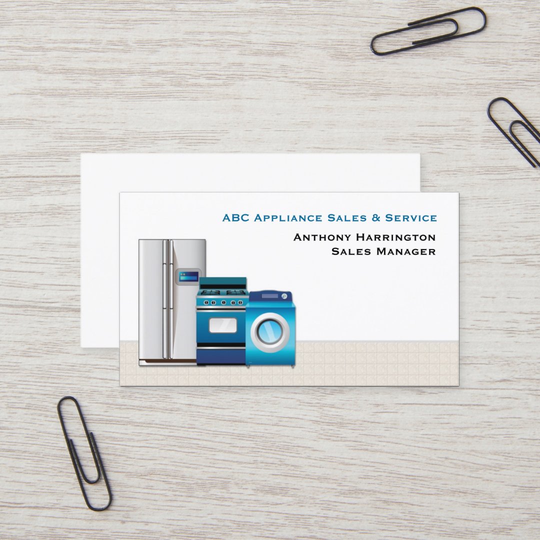 Appliances Business Card | Zazzle
