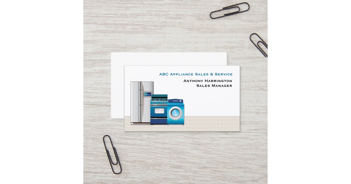 Appliances Business Card | Zazzle