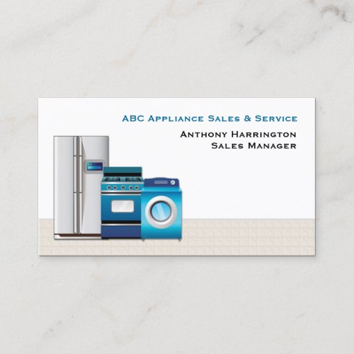 Appliances Business Card | Zazzle