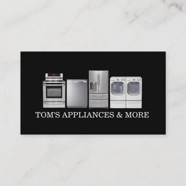 Appliances Sales Installation Repair Business Card | Zazzle