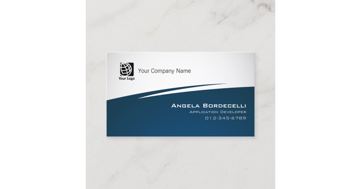 Application Developer Business Card Simple Zig Zag | Zazzle