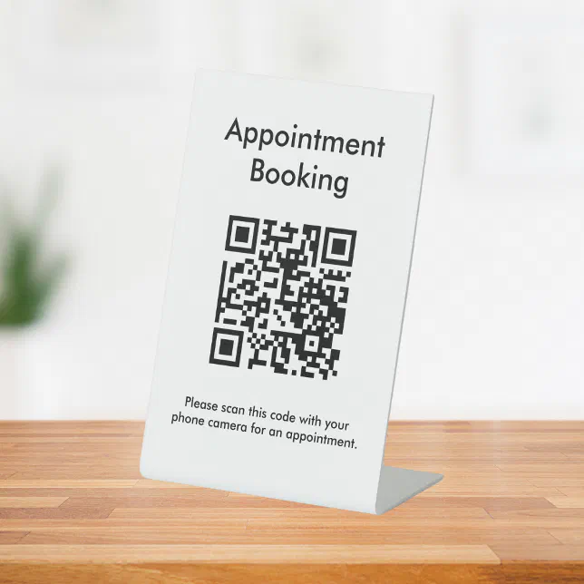Appointment Booking QR Code Pedestal Sign | Zazzle