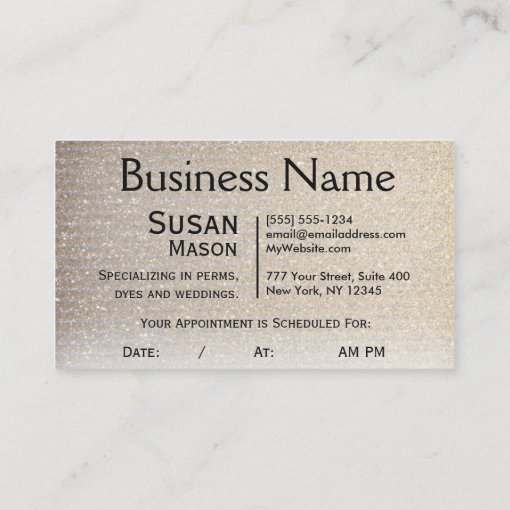 Appointment Business Card Template | Zazzle