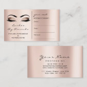 Appointment Card Makeup Artist Black Rose Lashes | Zazzle