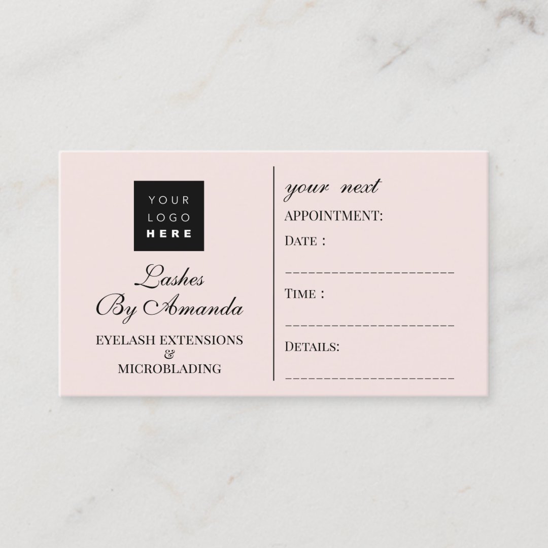 Appointment Card Makeup Artist Logo Esthetican | Zazzle