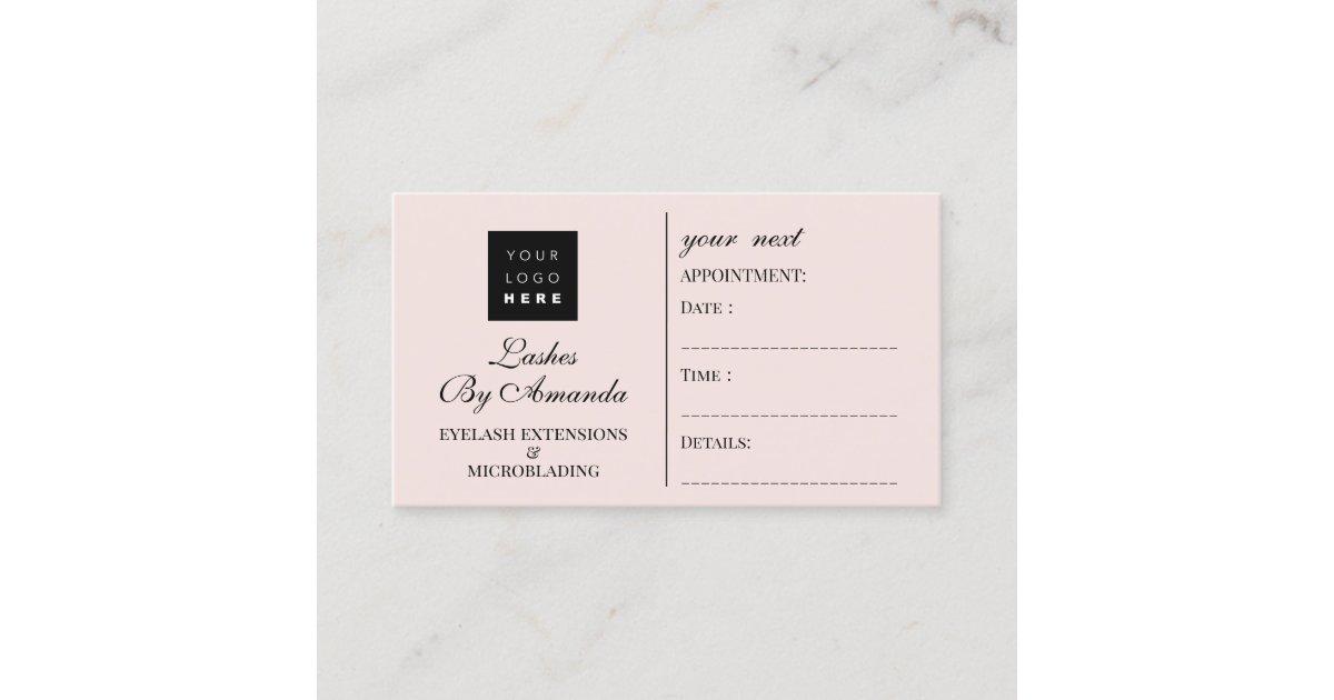 Appointment Card Makeup Artist Logo Esthetican | Zazzle