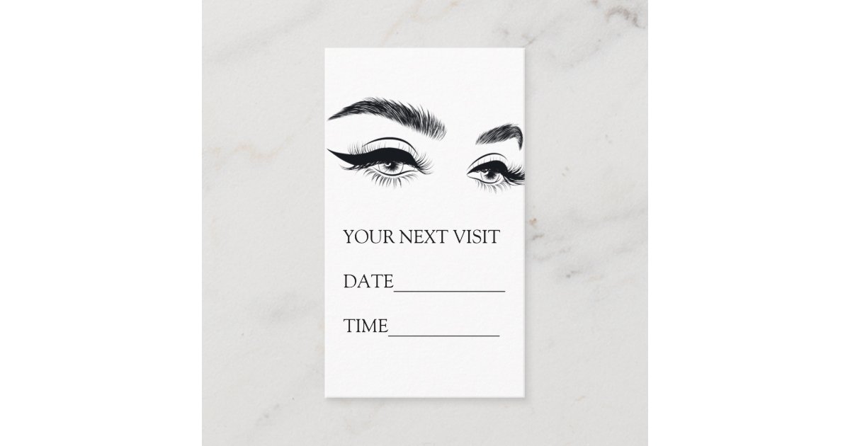 Appointment Card Microblading, Eyelash Extensions | Zazzle