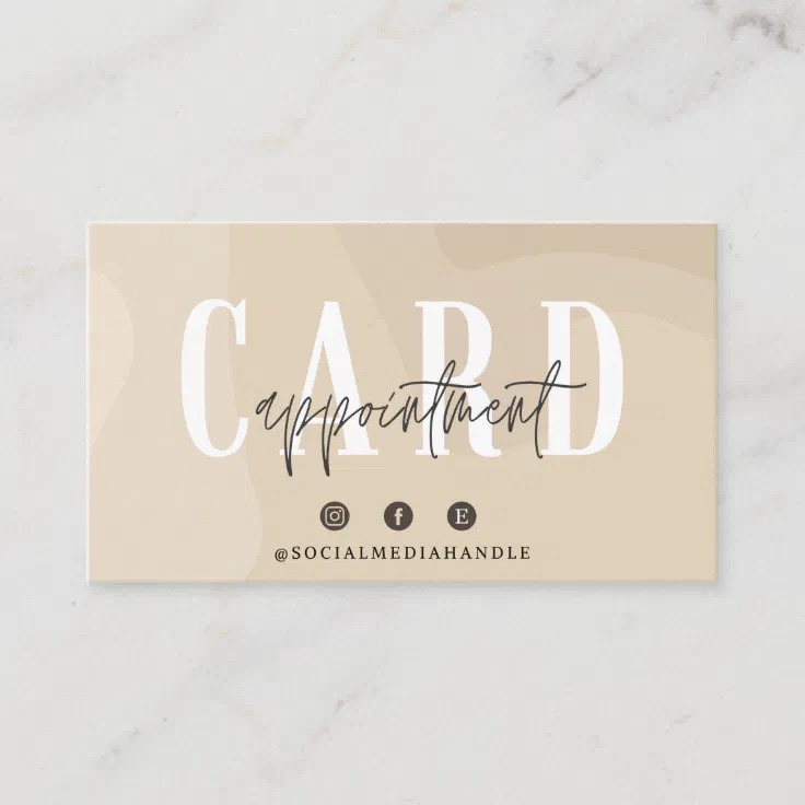 Appointment Card Template, Modern Appt Card Design | Zazzle