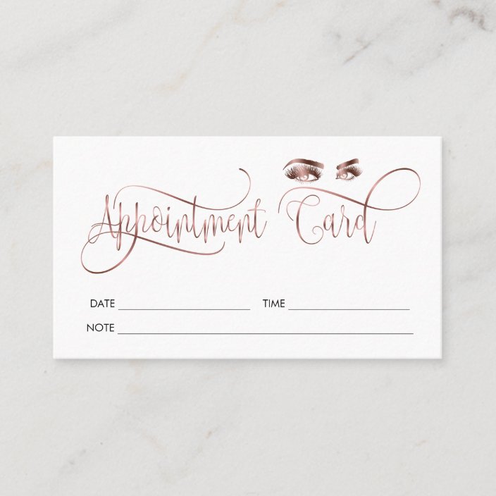 Appointment makeup artist lashes eyes brows business card | Zazzle.com