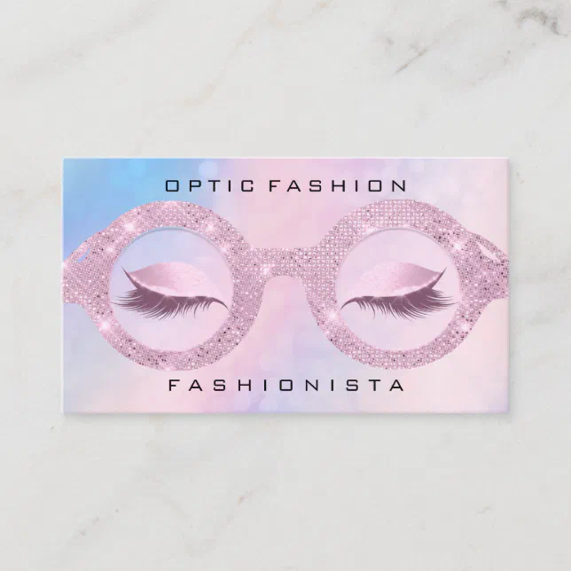 Appointment Optic Holographic Pink Eyes Glasses Calling Card | Zazzle
