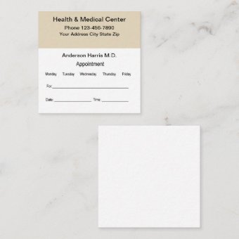 Appointment Reminder Card For A Doctor | Zazzle