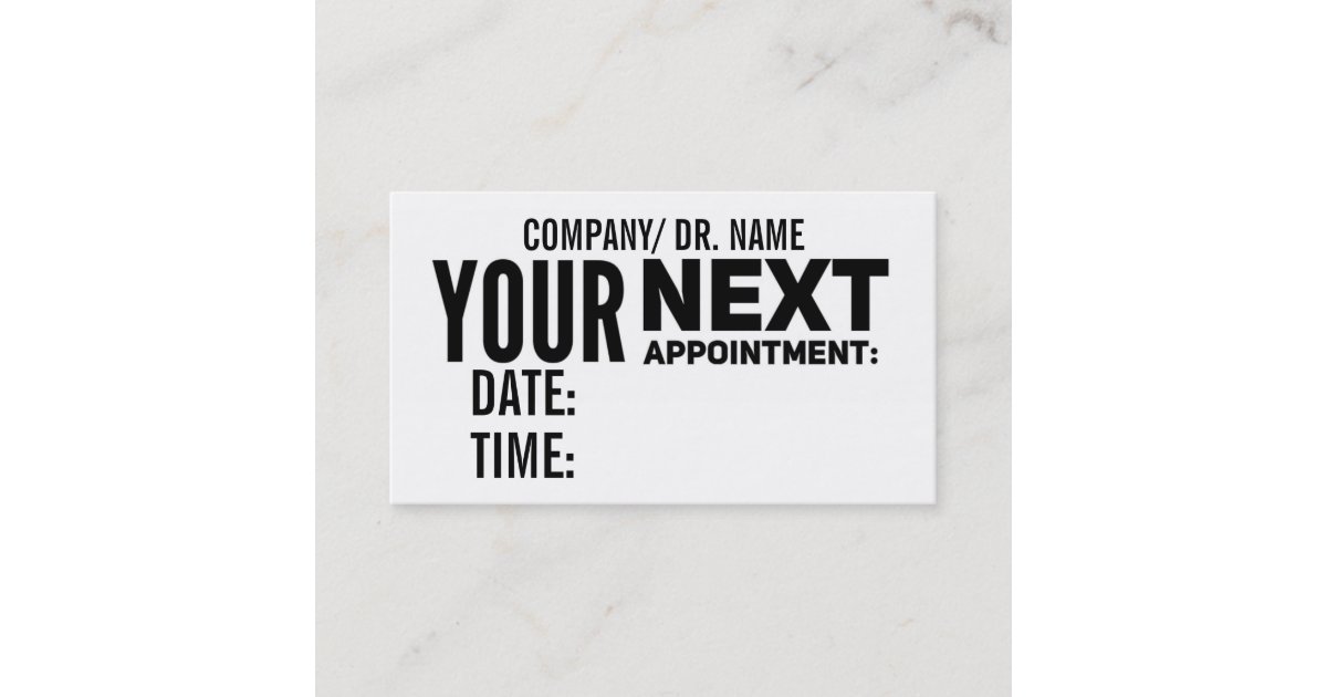Appointment Reminder Cards | Generic | Zazzle.com