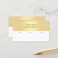 Appointment Reminder Gold White Elegant Template Card | Zazzle