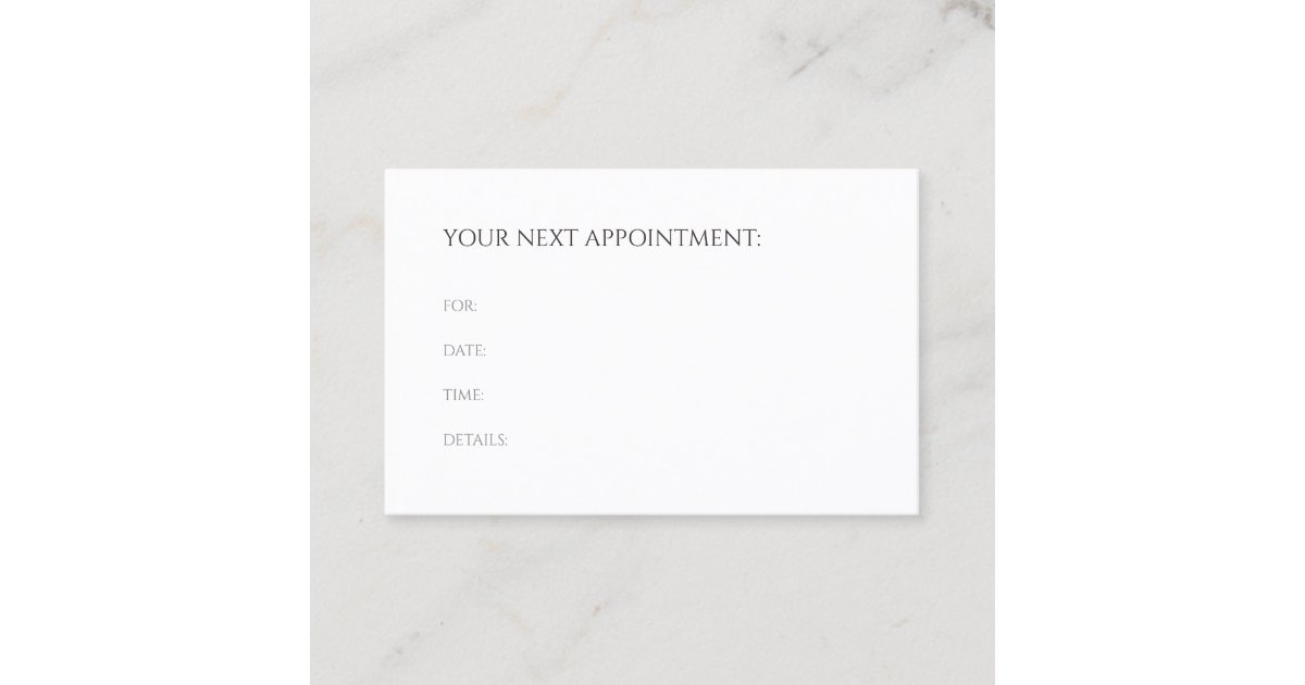 Appointment Reminder Modern Minimalist Template | Zazzle