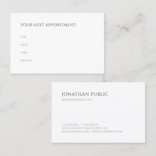 Appointment Reminder Modern Minimalist Template | Zazzle