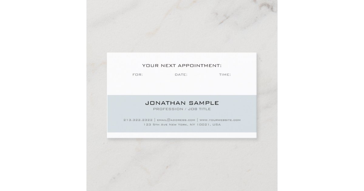Appointment Reminder Modern Stylish Simple Plain | Zazzle