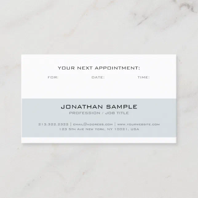 Appointment Reminder Modern Stylish Simple Plain | Zazzle