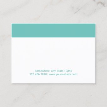 Appointment Reminder Modern Teal Bold Border | Zazzle