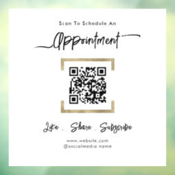 Appointment Schedule QR Code Window Cling | Zazzle