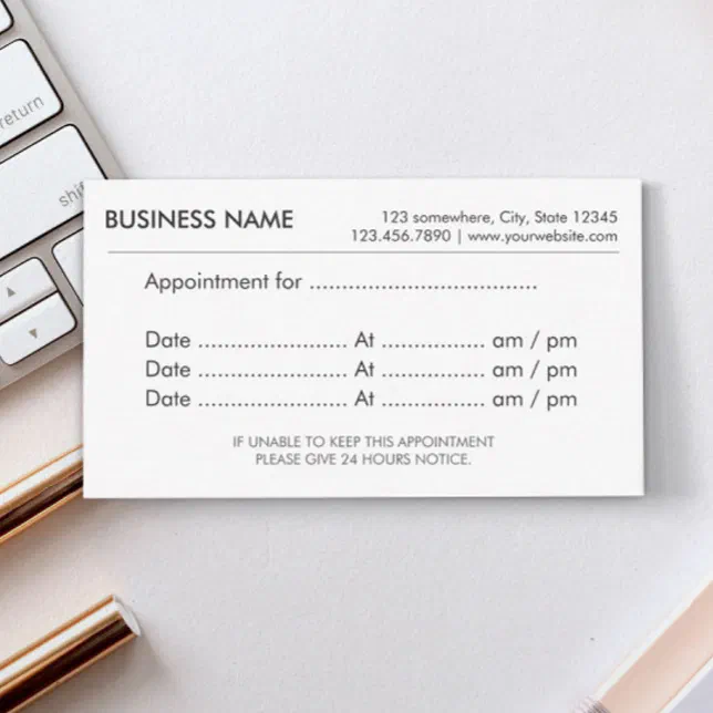 Appointment Simple Plain Reminder | Zazzle
