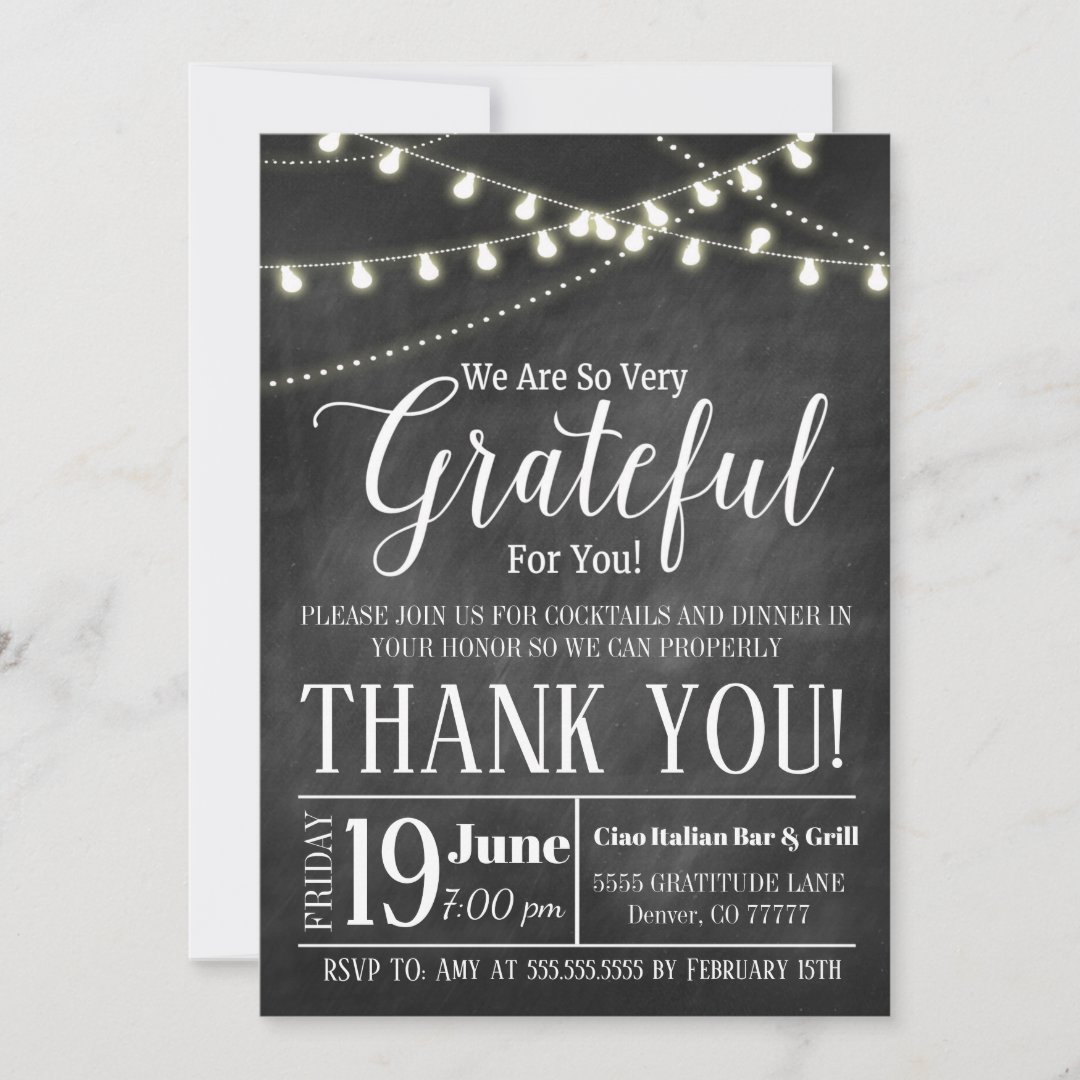 Appreciation Invitation, Grateful For Invitation | Zazzle